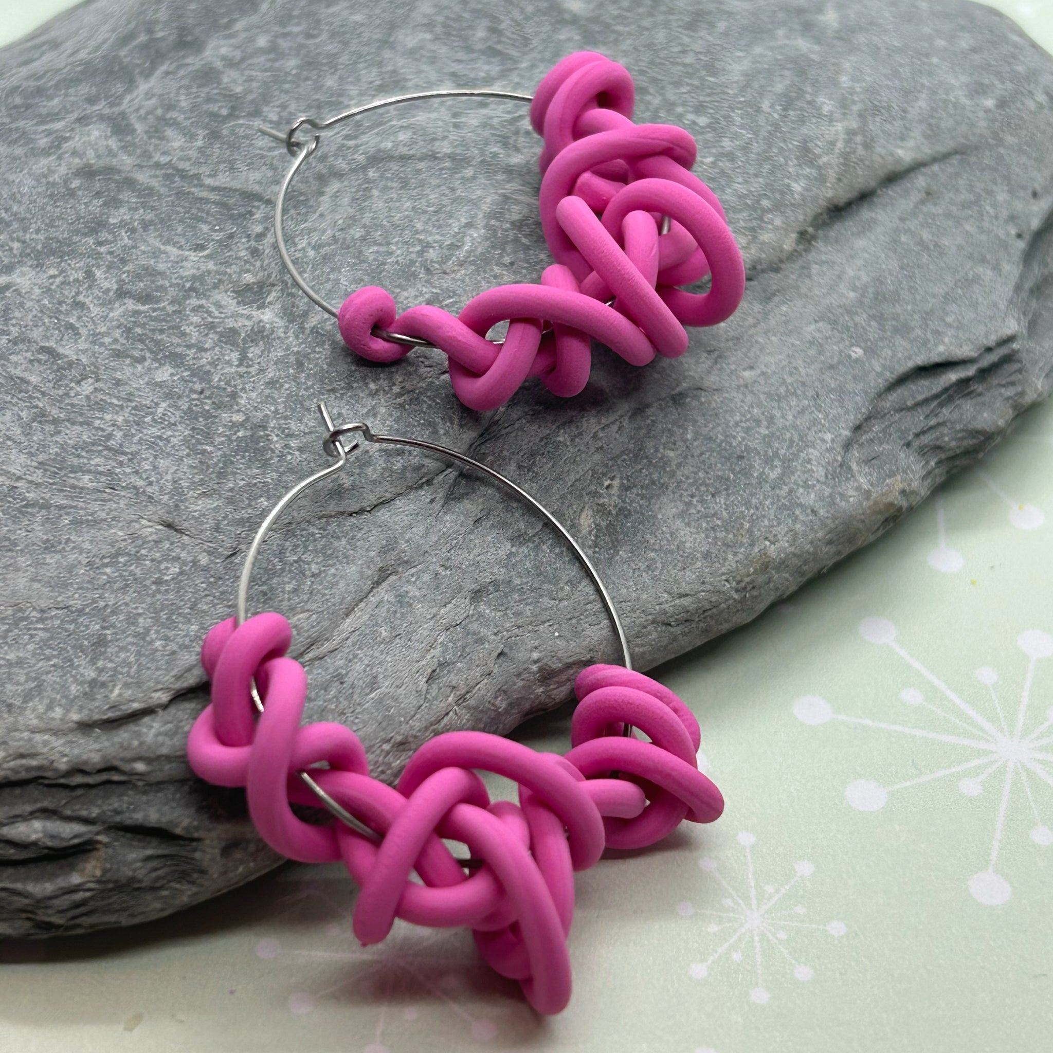 The Messi - squiggly hoop earrings – The Argentum Design Co